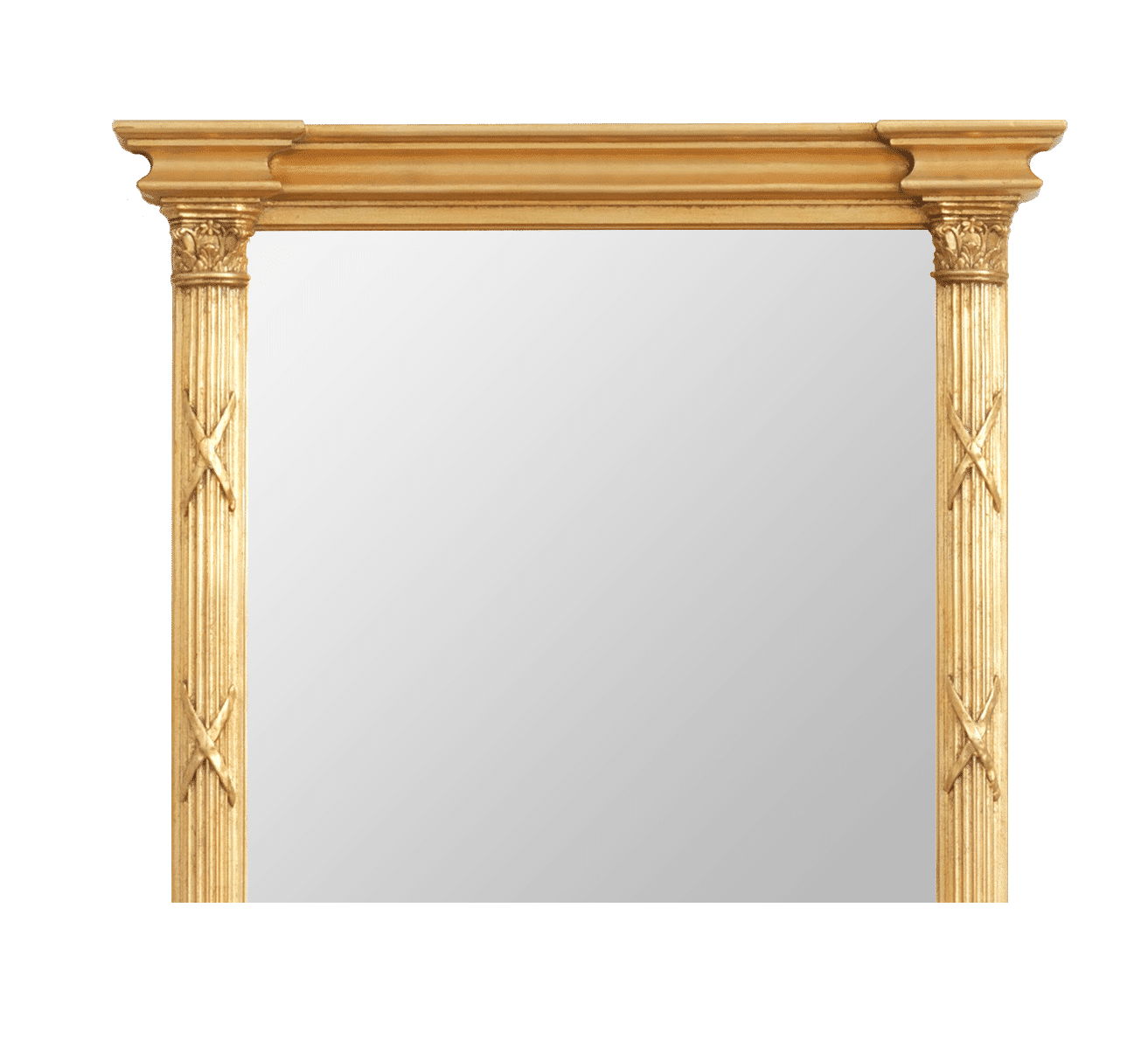 Regency Fluted Column Mirror - Overmantels